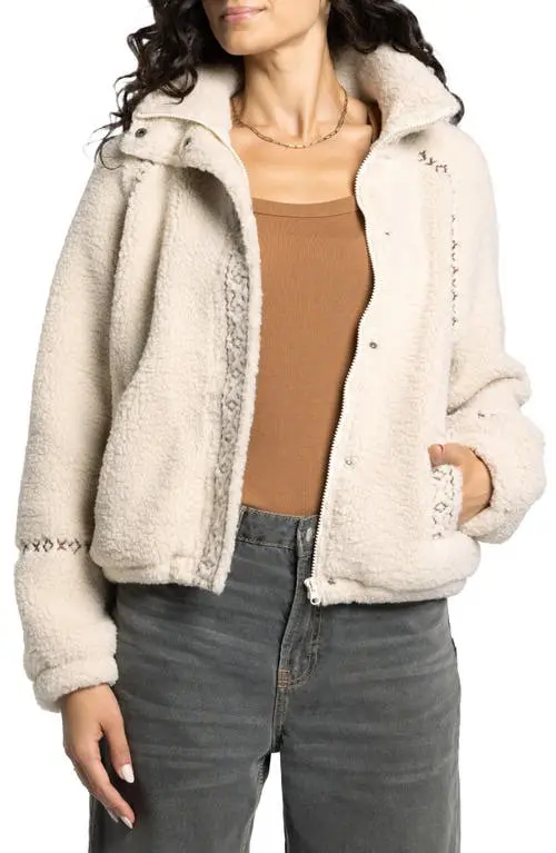 THREAD & SUPPLY Faux Shearling Jacket - French Oak
