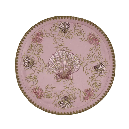 SOPHIE WILLIAMSON DESIGN Round Placemats Mussels From Brusselsset Of 6 - Pink