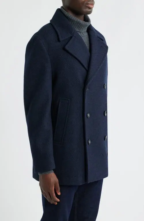 Hart Schaffner Marx Everett Wool-blend Twill Pea Coat