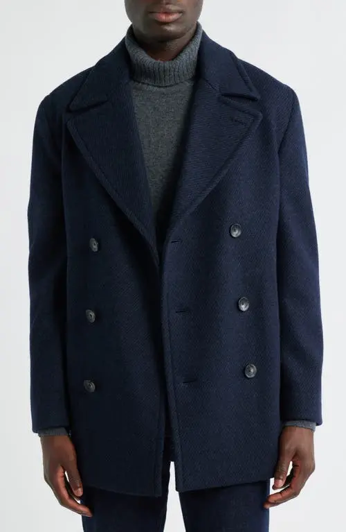 Hart Schaffner Marx Everett Wool-blend Twill Pea Coat