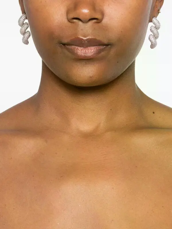 Eddie Borgo Rope Pavé Earrings - Silver