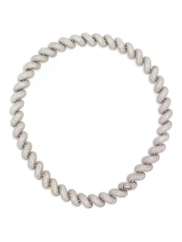 Eddie Borgo Rope Pavé Necklace - Silver