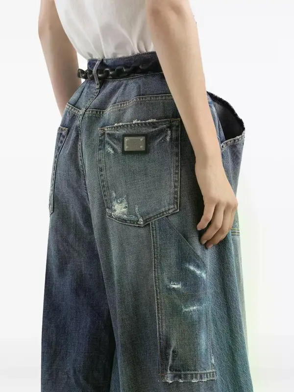 Dolce & Gabbana Distressed Cropped Jeans
