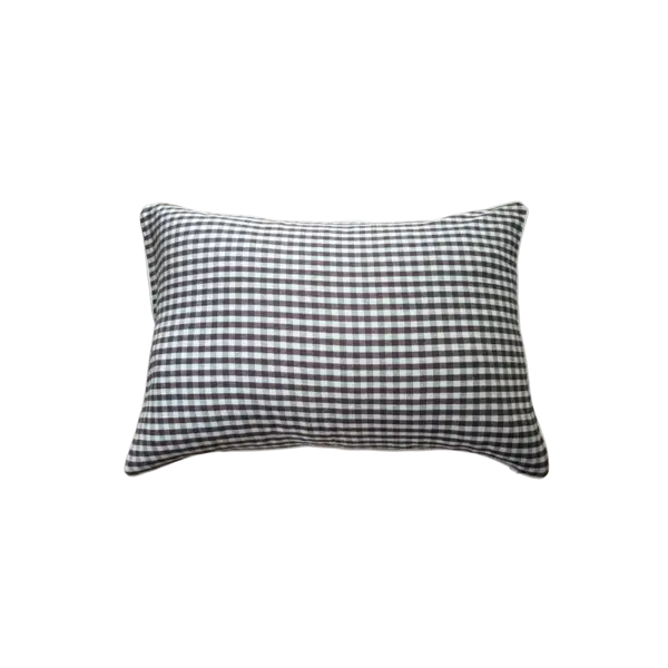 KD WEAVE Gingham Pillow Covercover Only - Chocolate - 26 X 26