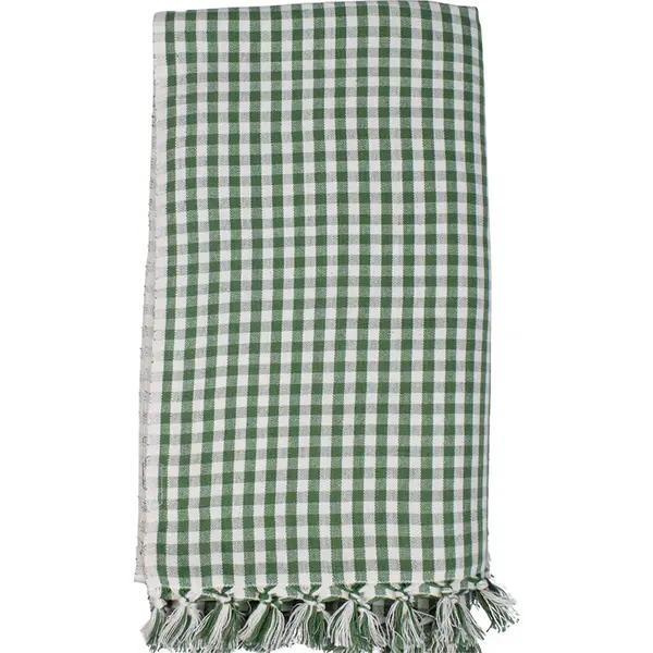 KD WEAVE Gingham Tablecloth - Olive