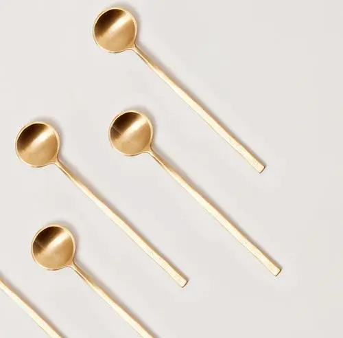 FLECK Wabi Dessert Spoonsset Of 4 - Brass
