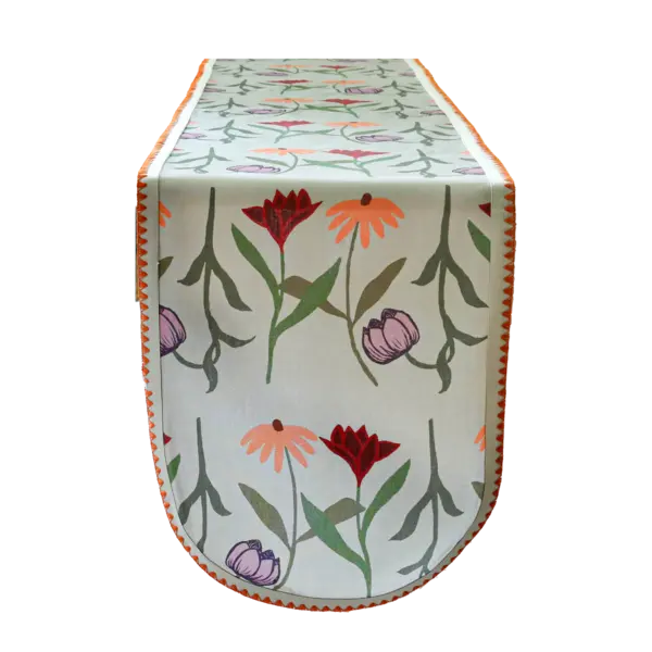 SOPHIE WILLIAMSON DESIGN Table Runner Picnic On The Meadow - White
