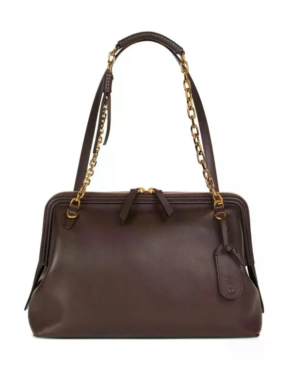 Etro Chain-trimmed Leather Shoulder Bag