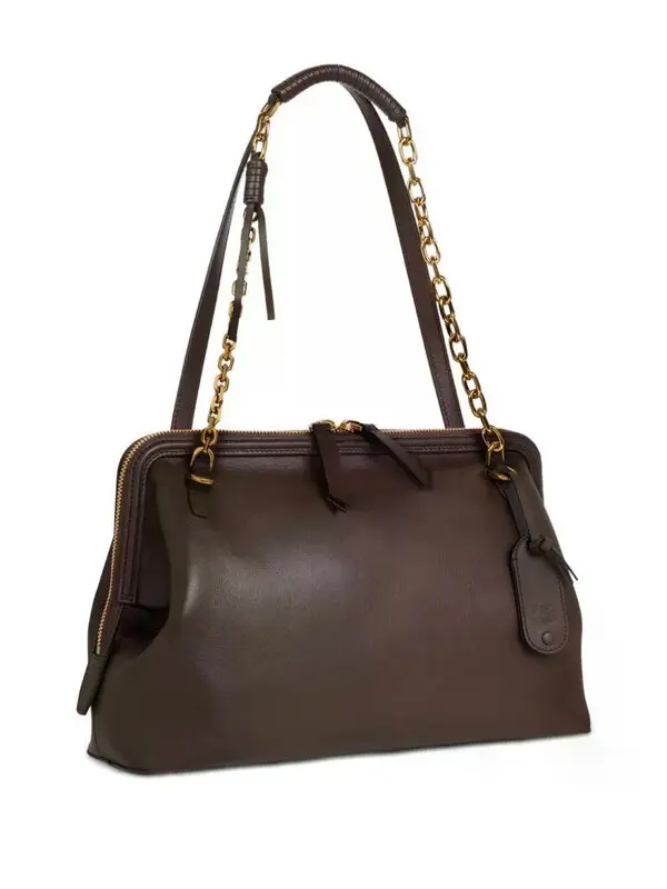Etro Chain-trimmed Leather Shoulder Bag
