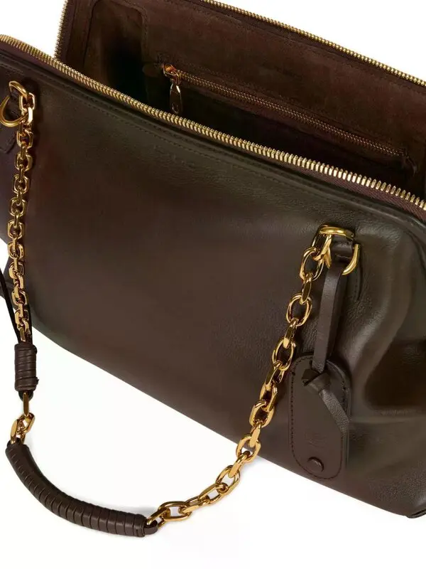 Etro Chain-trimmed Leather Shoulder Bag