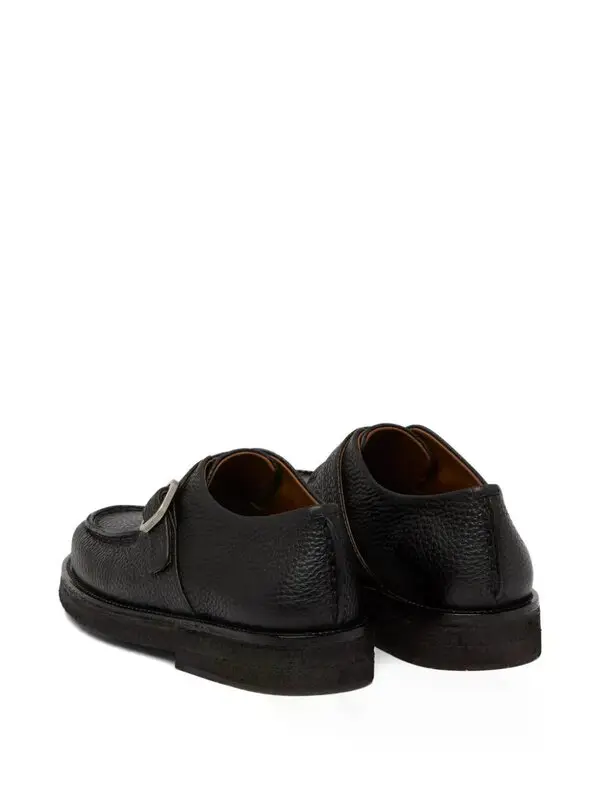 Marsèll Buckled Pebbled Loafers - Black