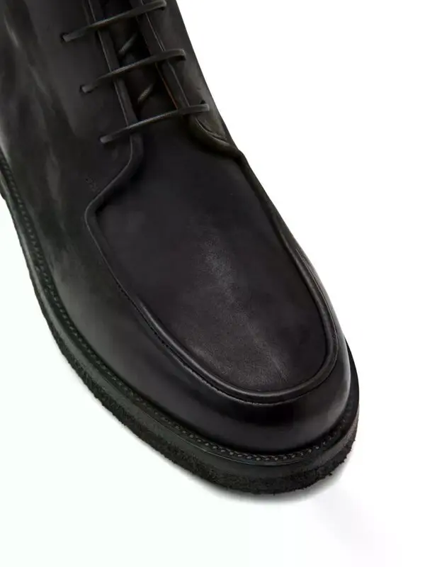 Marsèll Lace-up Leather Desert Boots - Black