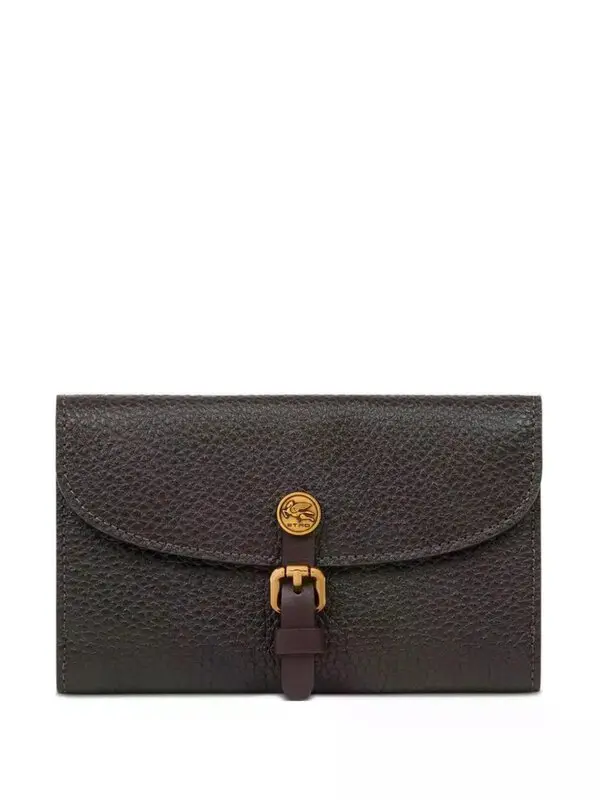 Etro Pony Hammered-leather Wallet - Brown