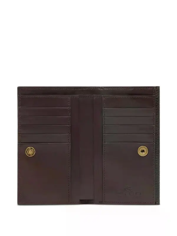 Etro Pony Hammered-leather Wallet - Brown