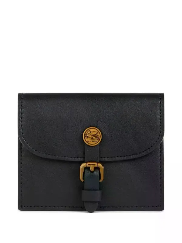 Etro Pony Leather Card Holder - Black
