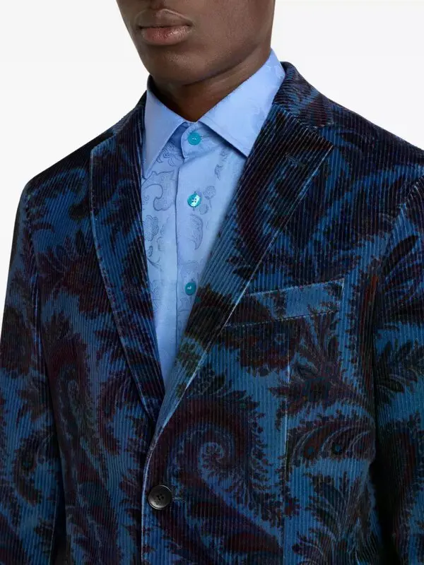 Etro Ribbed Paisley Blazer