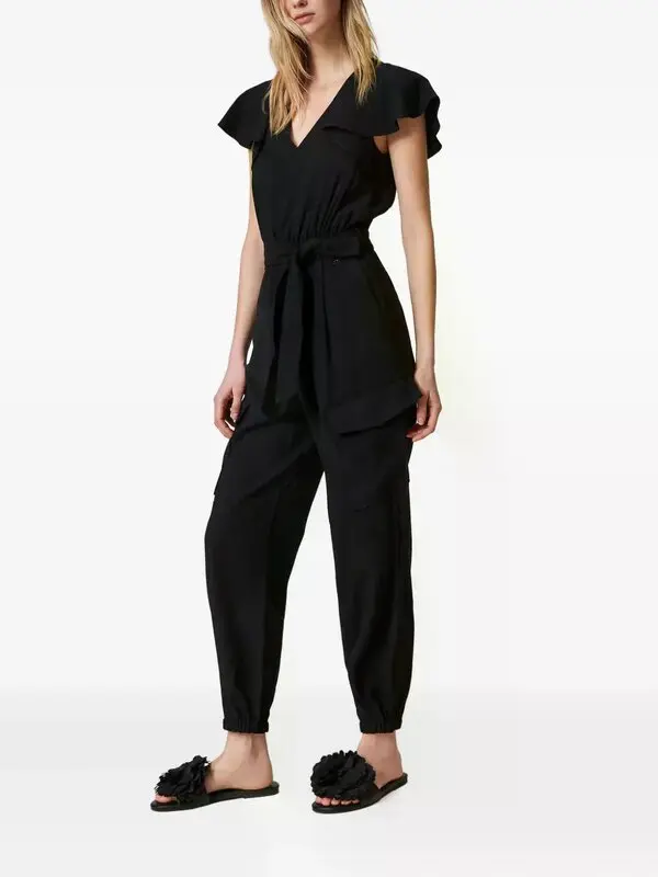 TWINSET Flutter-sleeved Cargo Jumpsuit