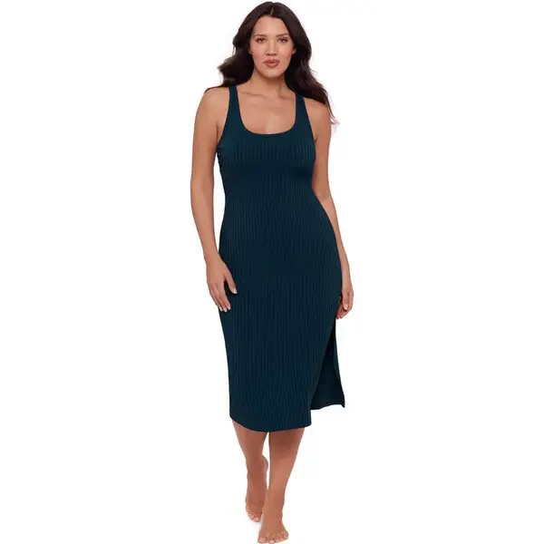 S3 Ribbed Midi Dress - Dusk Blue