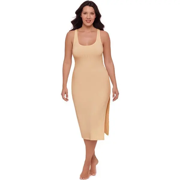 S3 Ribbed Midi Dress - Pearl