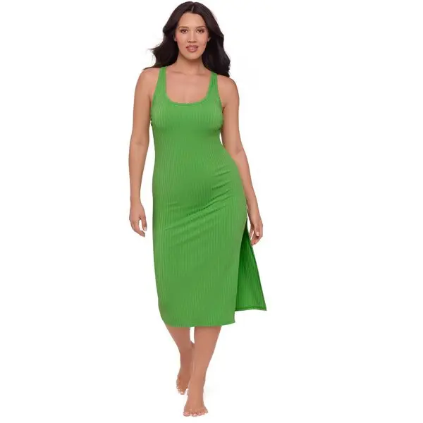 S3 APPAREL Ribbed Midi Dress - Serpentine
