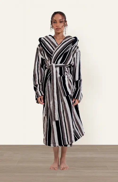 ITALIC Ultraplush Australian Cotton Bathrobe - Multi Stripe