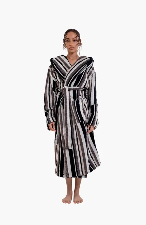 ITALIC Ultraplush Australian Cotton Bathrobe - Multi Stripe