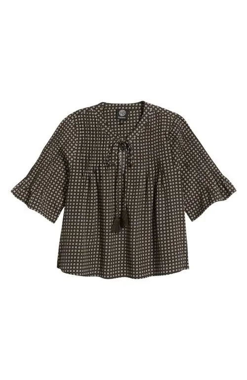 Bobeau Dot Print Blouse