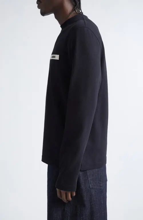 Jacquemus Le T-shirt Gros Grain Long Sleeve T-shirt - Black