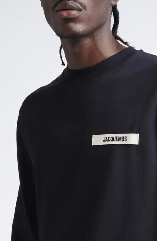 Jacquemus Le T-shirt Gros Grain Long Sleeve T-shirt - Black