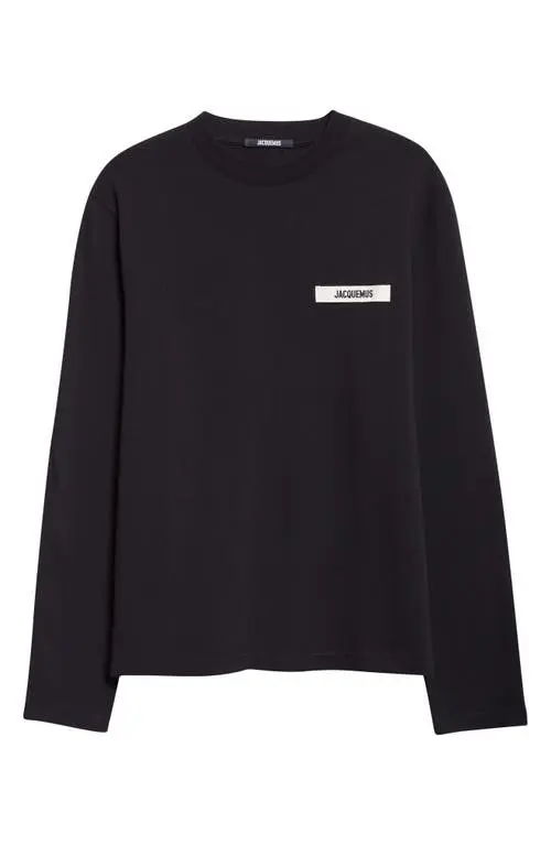Jacquemus Le T-shirt Gros Grain Long Sleeve T-shirt - Black