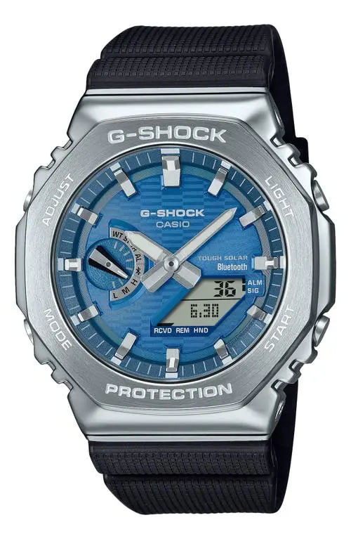 G-Shock G-steel Ana-digi Tough Solar Smartphone Linked Resin Strap Watch - Black
