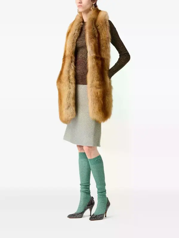 Miu Miu Lamé Crew-neck Sweater