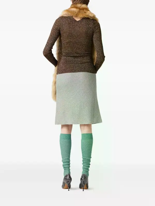 Miu Miu Lamé Crew-neck Sweater