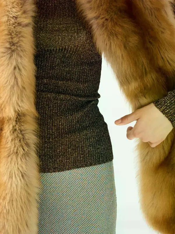 Miu Miu Lamé Crew-neck Sweater