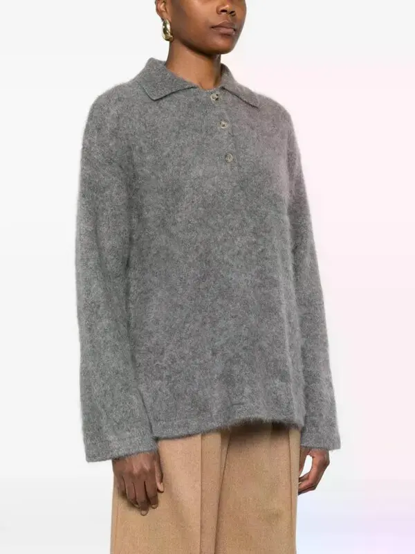 Soft Goat Brushed Knit Polo Shirt