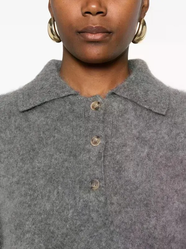 Soft Goat Brushed Knit Polo Shirt