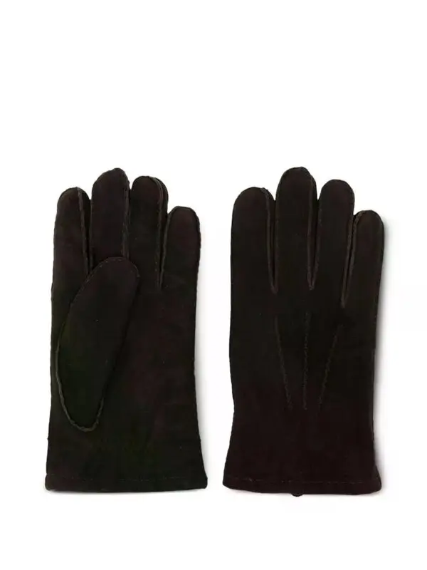 N.peal Suede Gloves - Brown