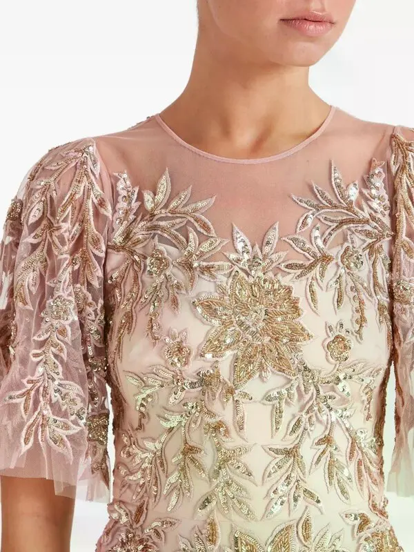 TEMPERLEY LONDON Genevieve Embellished Flared Hem Dress