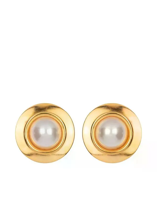 JENNIFER BEHR Alva Pearl-plated Stud Earrings - Silver