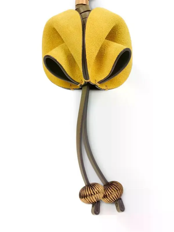 Etro Suede Flower Charm With Gold-tone Pendants - Black