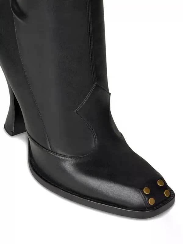 Etro 105mm Sculpted-heel Studded Boots - Black