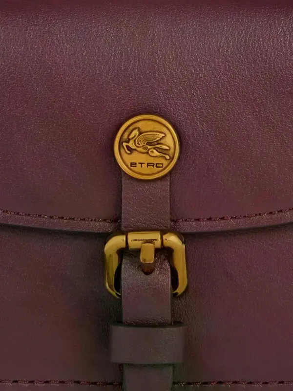 Etro Small Pony Leather Card Holder - Red