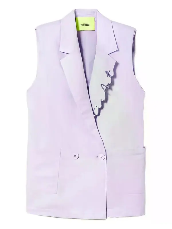 TWINSET Linen Blend Waistcoat - Purple