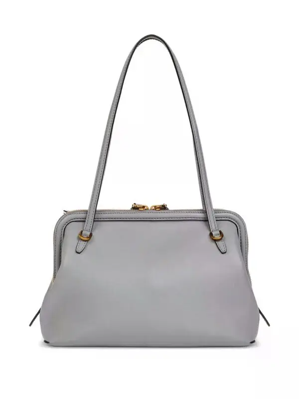 Etro Small Leather Bag With Embroidery - Grey