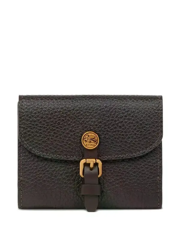 Etro Pegasus-embellished Buckle Wallet - Brown