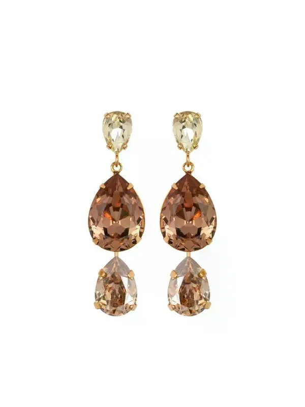 JENNIFER BEHR Natalina Teardrop Earrings - Brown