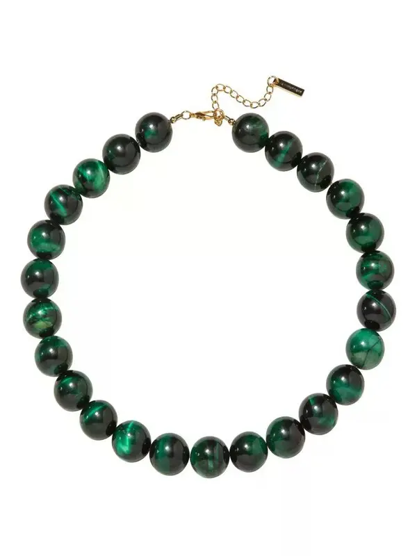JENNIFER BEHR Wanda Beaded Necklace - Green