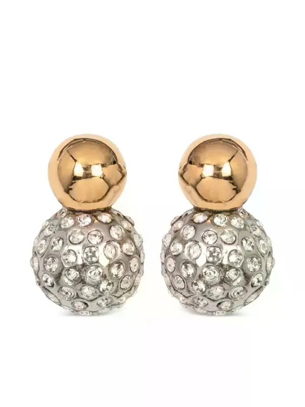 JENNIFER BEHR Ida Crystal-embellished Earrings - Silver