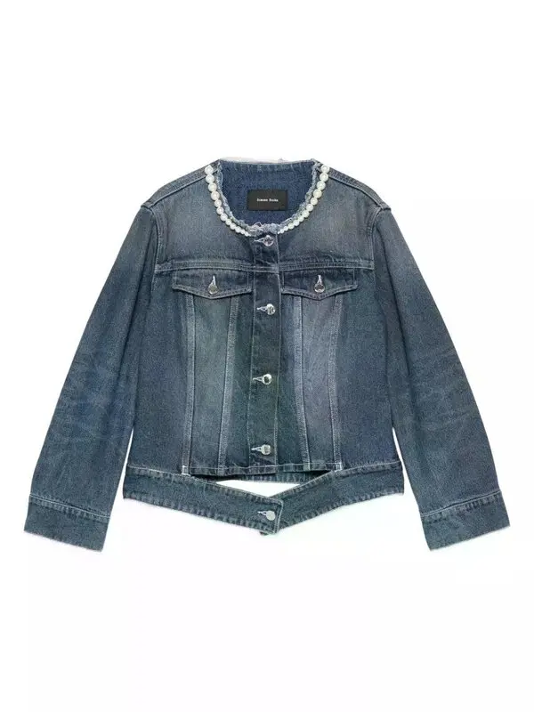 Simone Rocha Pearl-embellished Denim Jacket