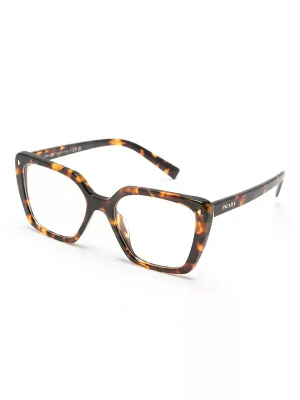 Prada Square-frame Tortoiseshell-effect Eyeglasses
